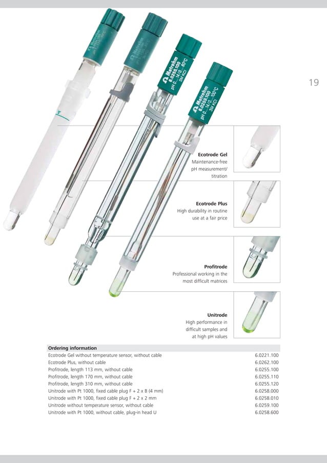 Metrosensor: electrodes from Metrohm | PDF