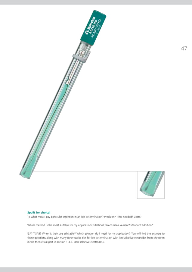 Metrosensor: electrodes from Metrohm | PDF