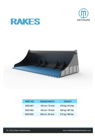 Skid Steer Attachments Catalogue by Metshape Attachments | PDF
