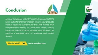 METS Lab SASO Certificate Services in Dubai.pdf