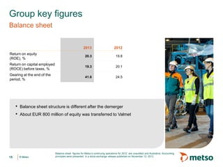 Metso Financial Statements Review 2013 - presentation | PPT