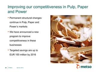 Metso Interim Review January-March 2013 presentation | PPT