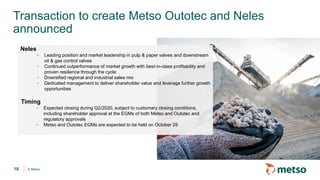Metso H1 2019 half year review presentation | PDF