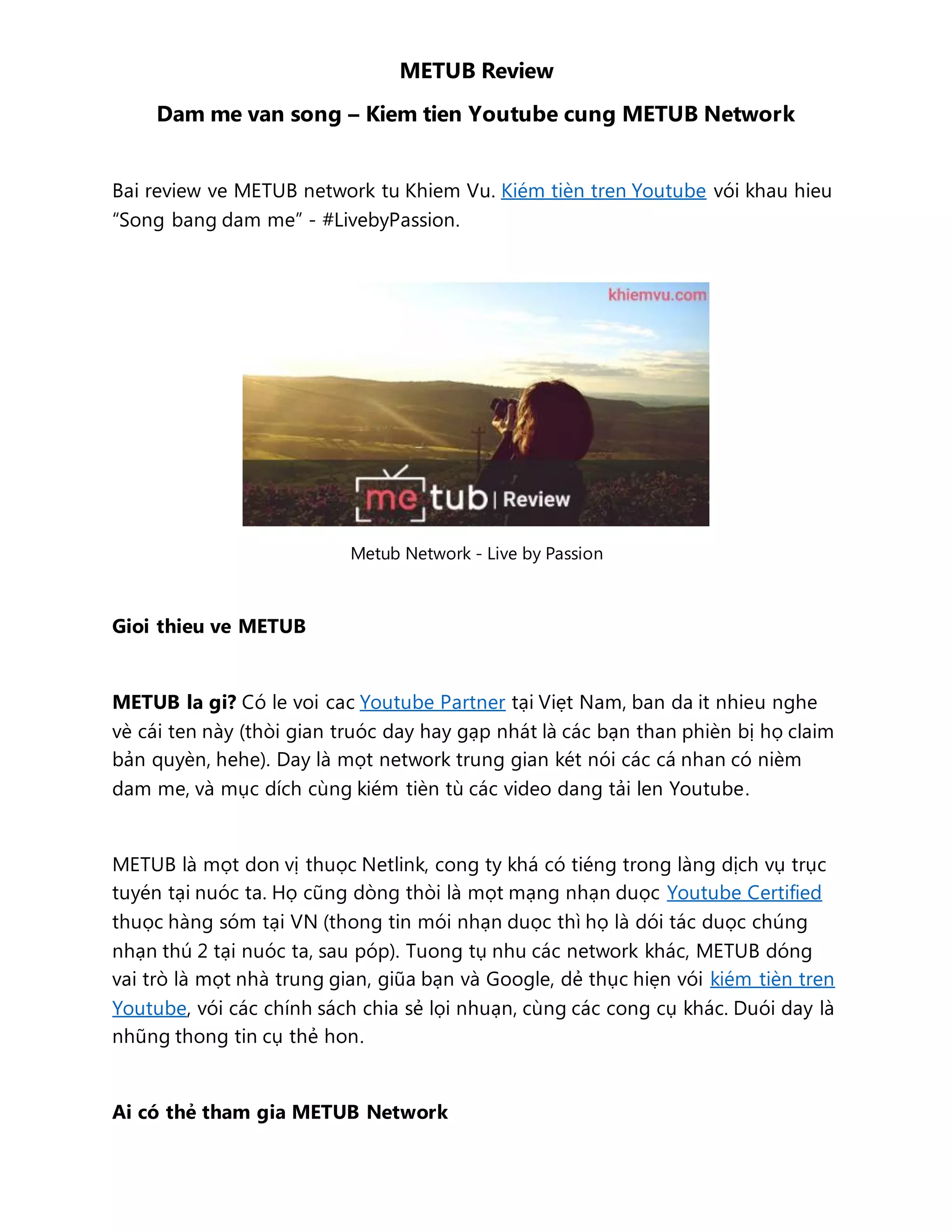 METUB Network Review | PDF