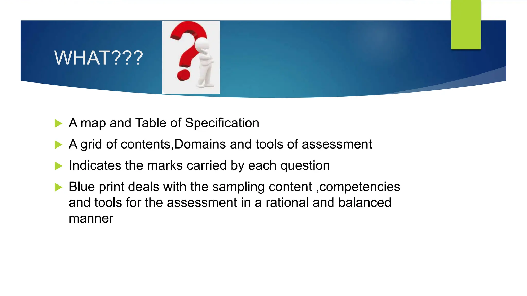 UTILITY OF BLUE PRINT IN MEDICAL EDUCATION | PPTX