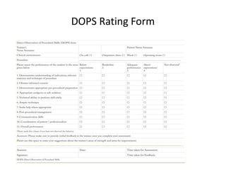 WORKPLACE BASED ASSESSMENT-DIRECTLY OBSERVED PROCEDURAL SKILLS | PPTX