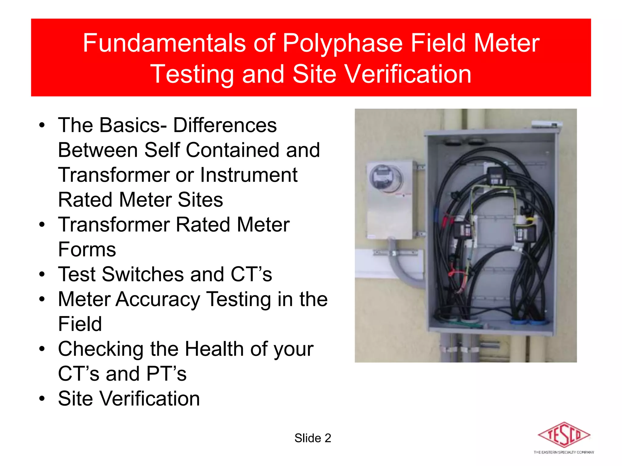 Hands-On Transformer Rated Polyphase Meter Testing | PPT