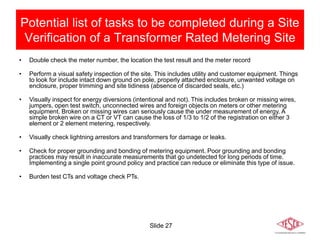 Hands-On Transformer Rated Polyphase Meter Testing | PPT