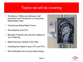 Introduction to Transformer Rated Metering | PPTX