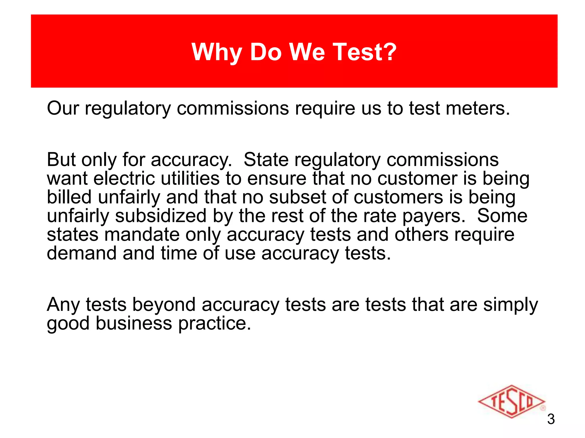 Self Contained Metering Fundamentals and Introduction to Meter Testing ...