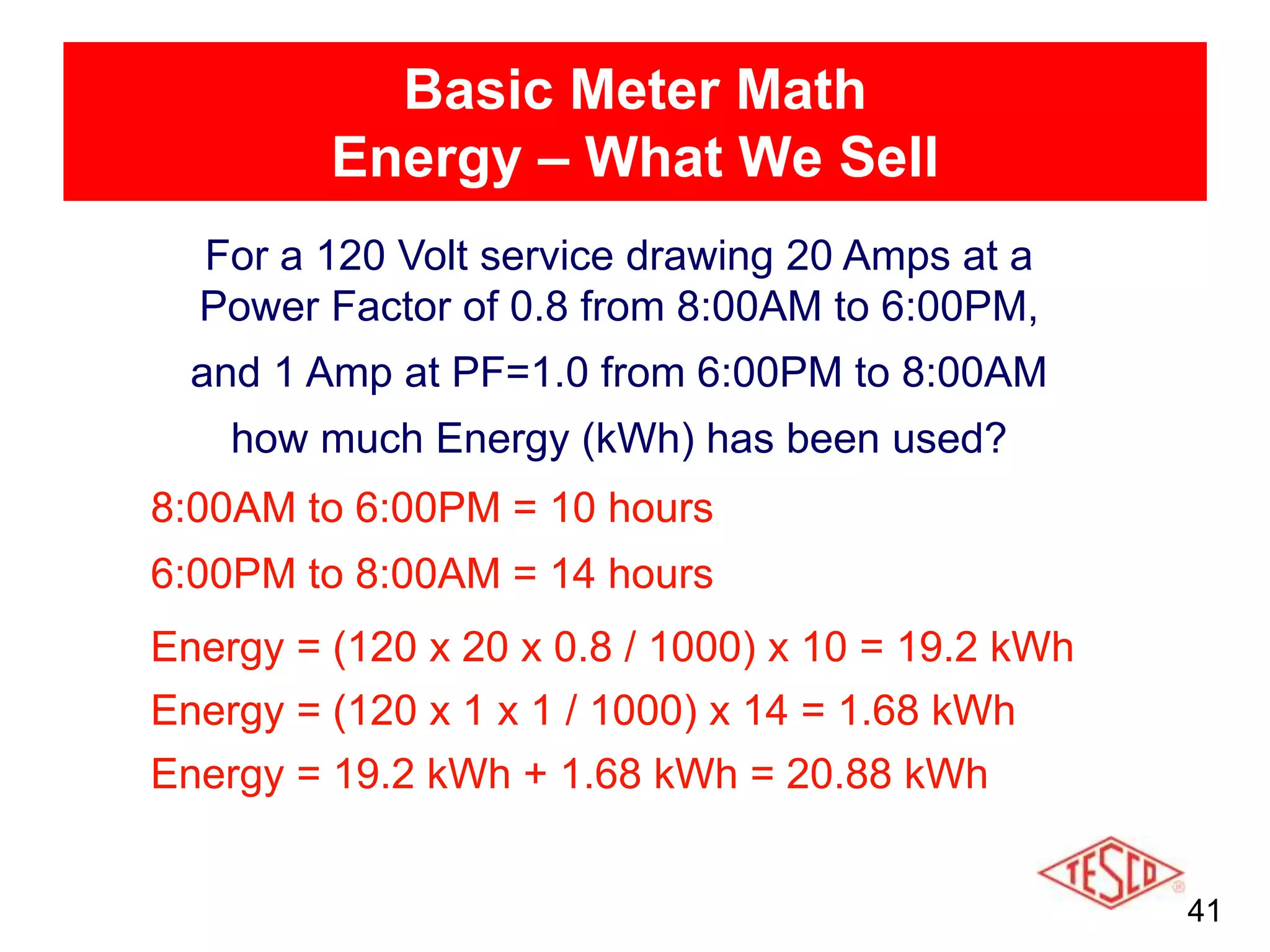 Self Contained Metering Fundamentals and Introduction to Meter Testing ...