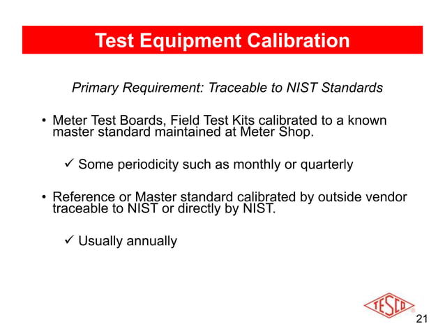 Self Contained Metering Fundamentals and Introduction to Meter Testing ...