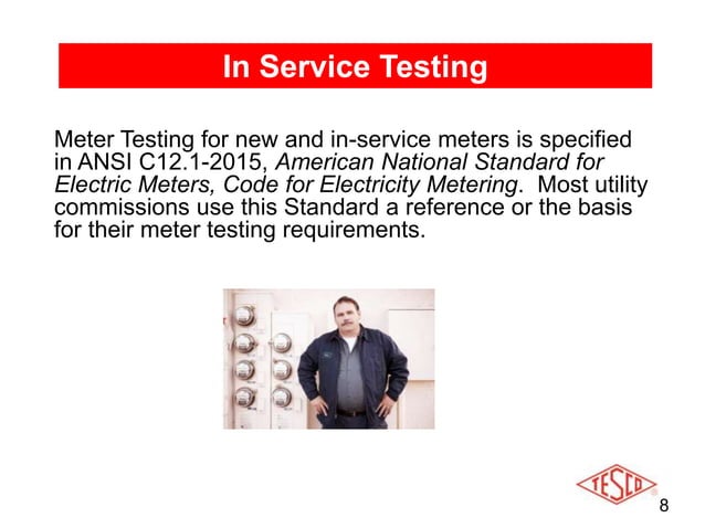 Self Contained Metering Fundamentals and Introduction to Meter Testing ...