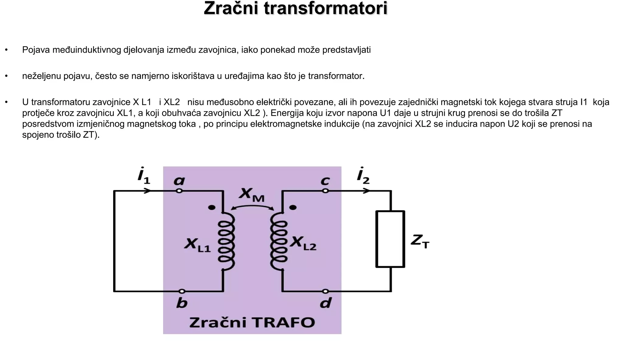 Međuinduktivitet i zračni transformatori | PPT