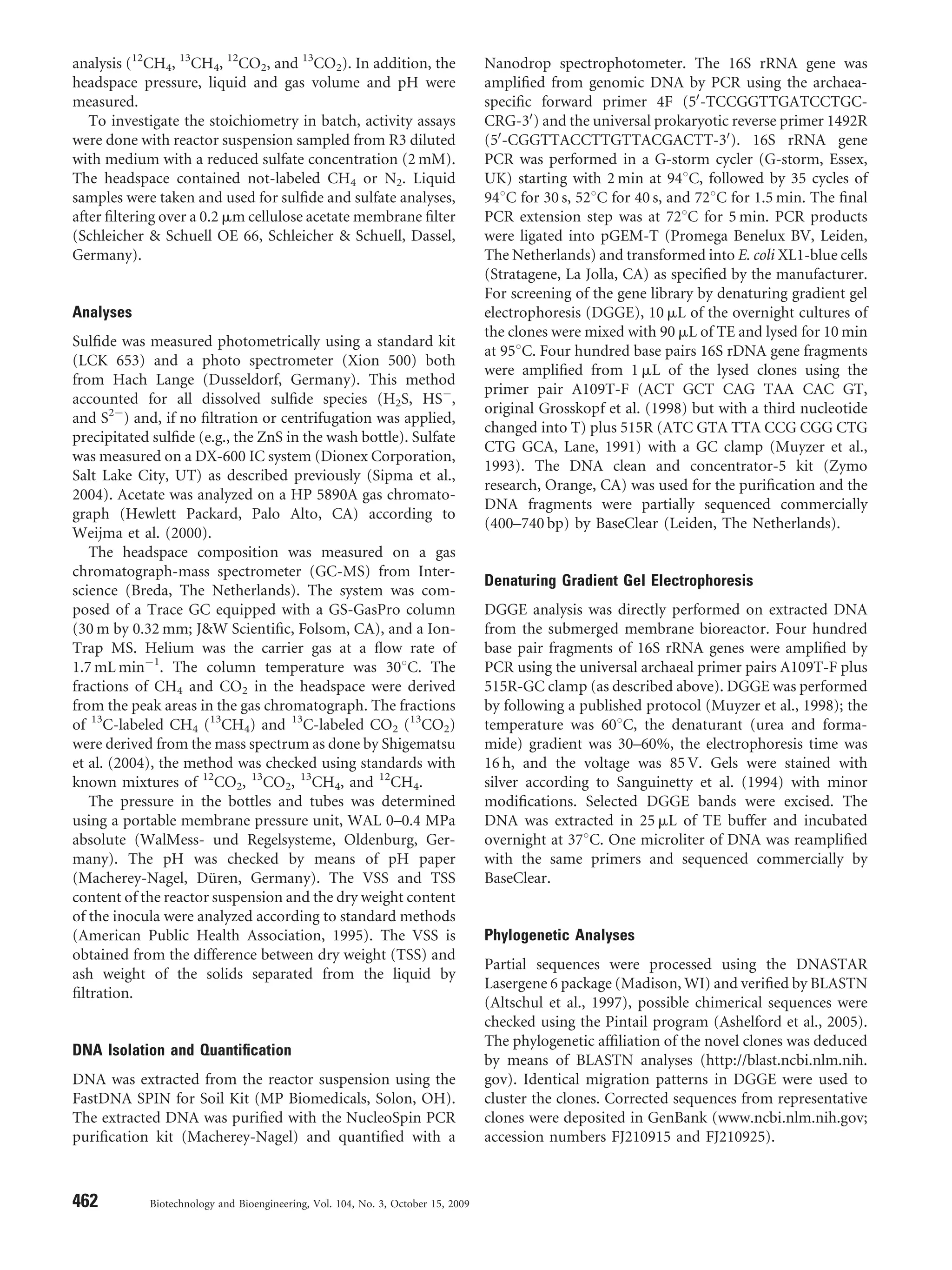 Meulepas, 2009, Enrichment Of Anaerobic Methanotrophs In Sulfate ...