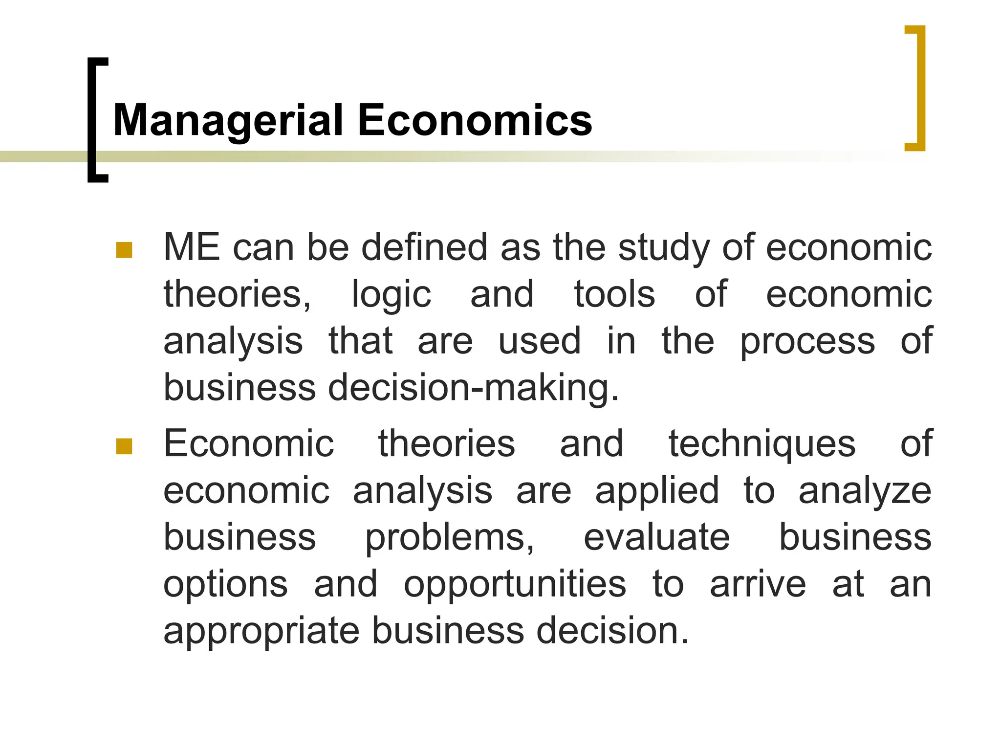 Managerial Economics Unit -I ppt For MBA | PPT