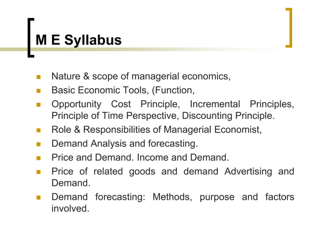 Managerial Economics Unit -I ppt For MBA | PPT