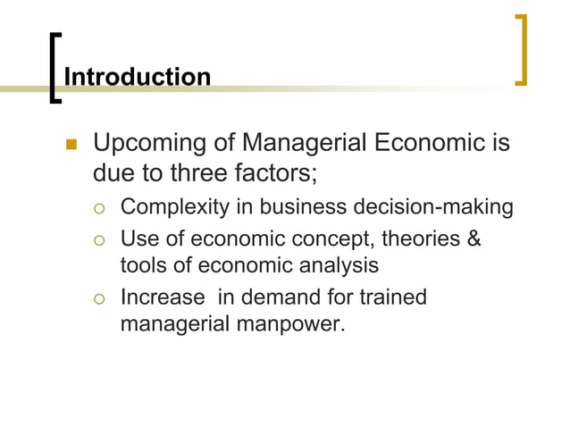 Managerial Economics Unit -I ppt For MBA | PPT