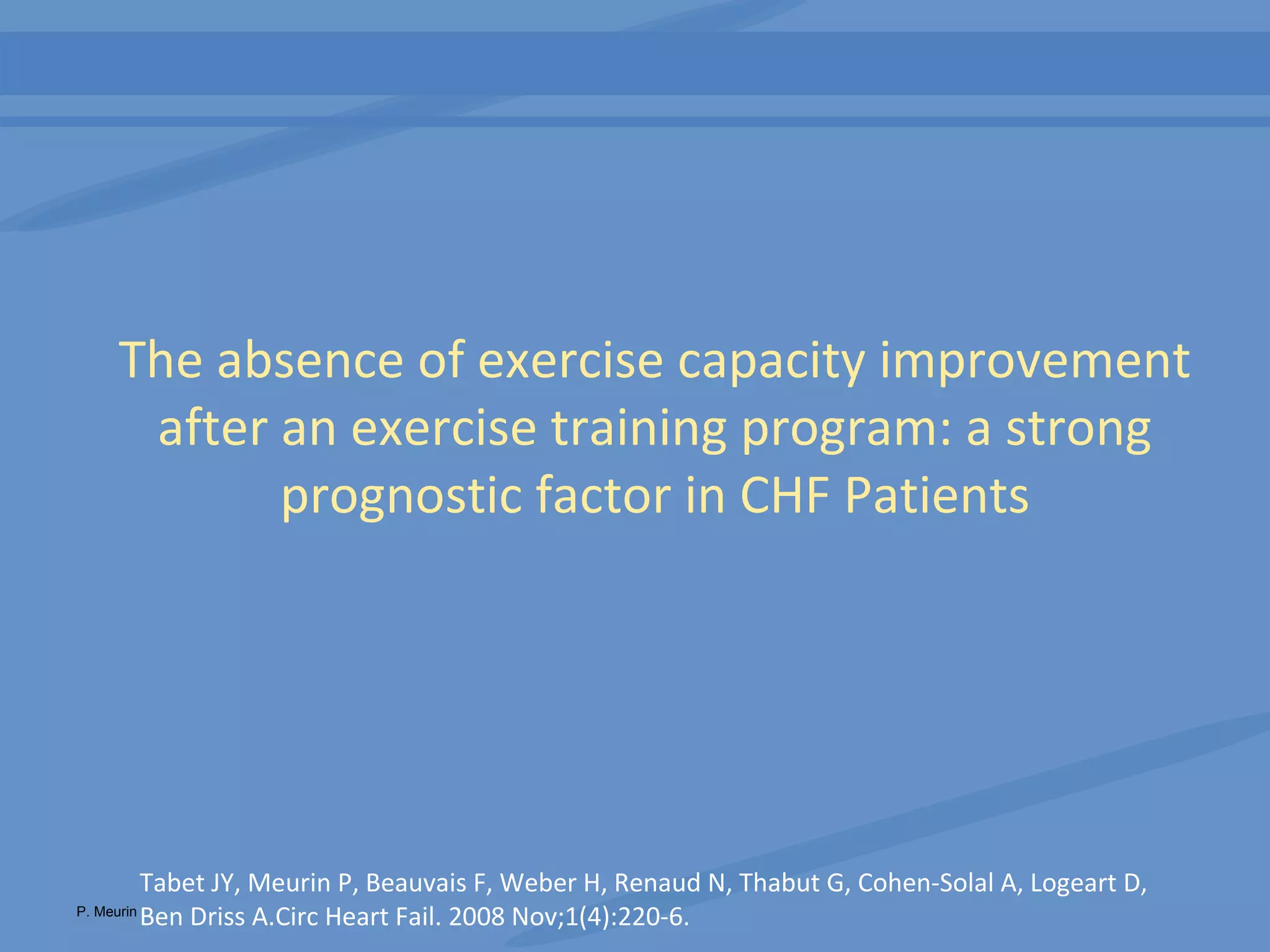usefulness of cardiac rehabilitation for heart failure patients | PPT