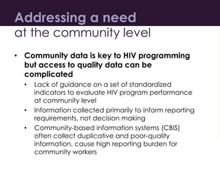 Community-based Indicators for HIV Programs | PPT