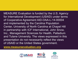 PEPFAR’s DATIM4U and Associated Interoperability Components | PPTX