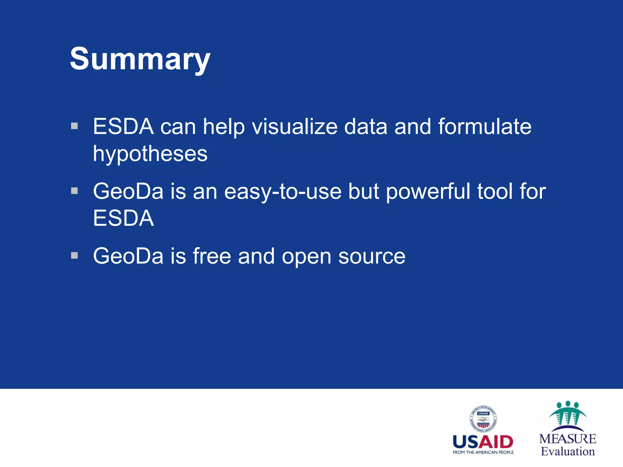 Exploratory Spatial Analysis using GeoDa | PDF