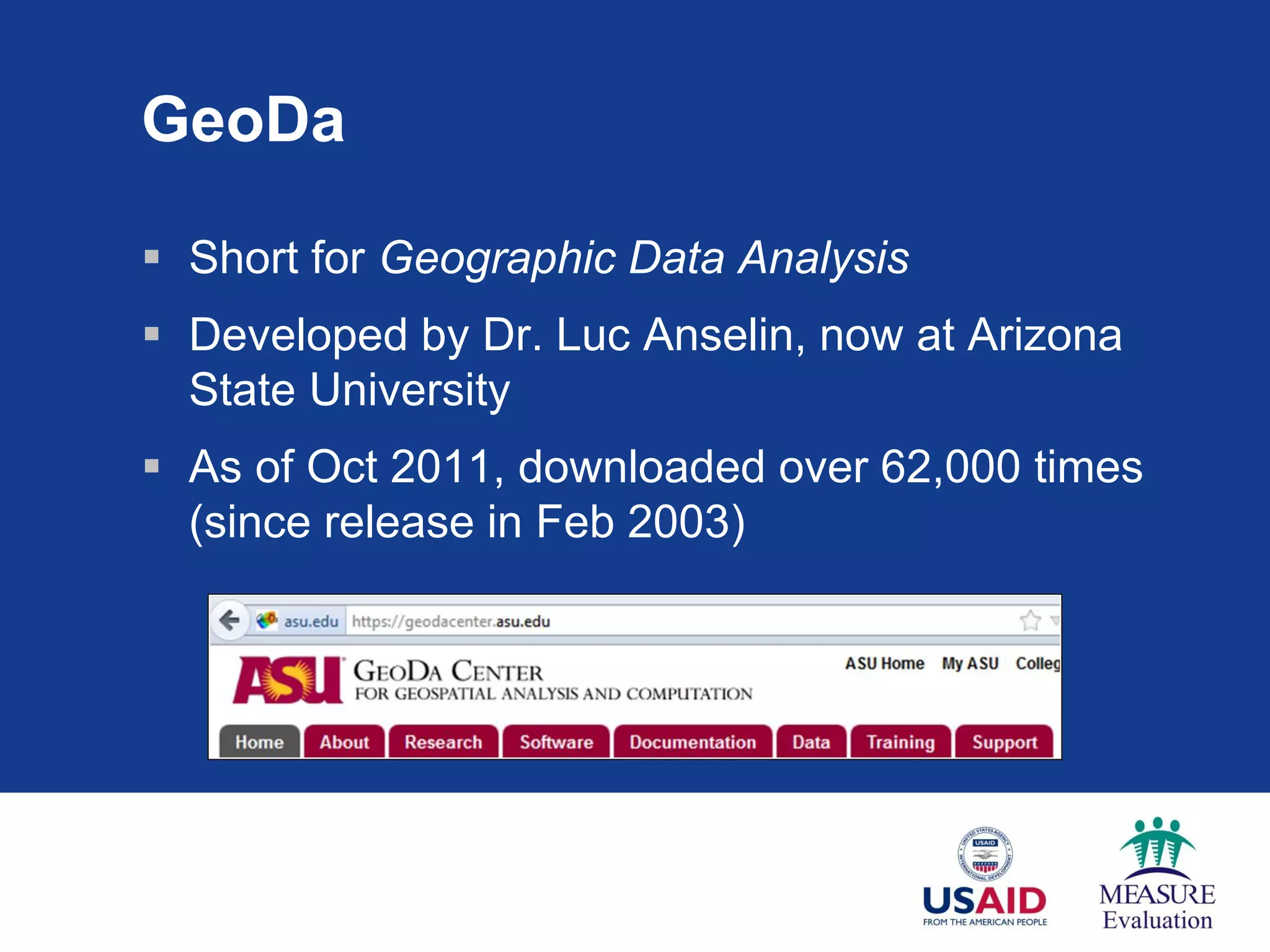 Exploratory Spatial Analysis using GeoDa | PDF