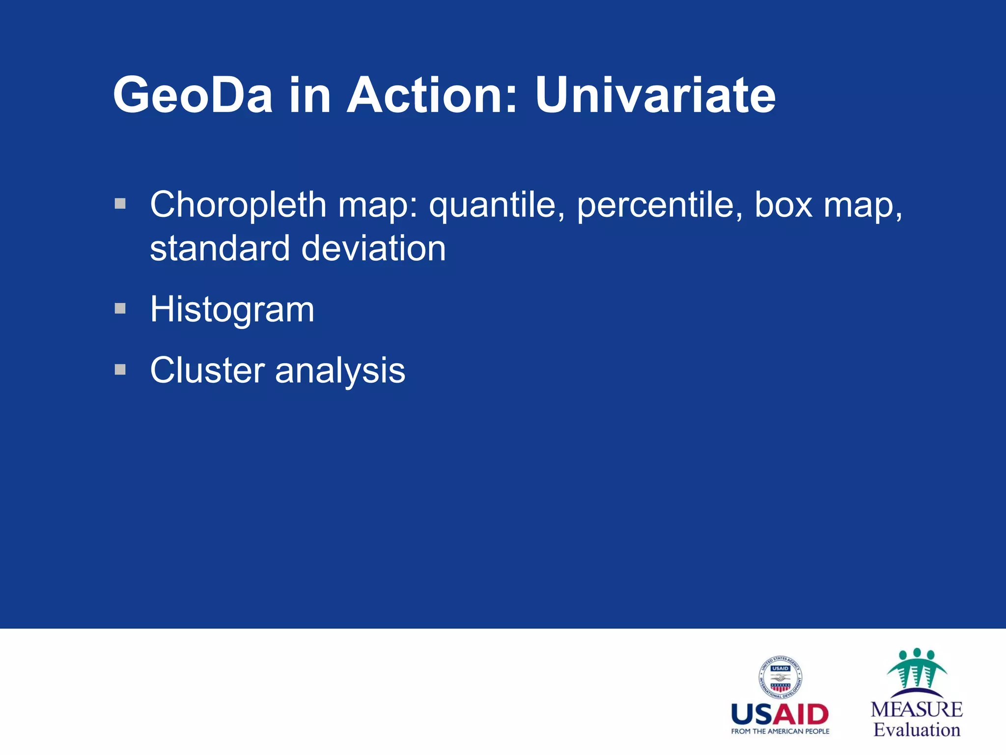 Exploratory Spatial Analysis using GeoDa | PDF