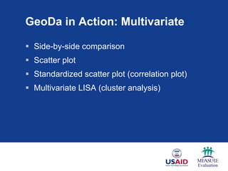 Exploratory Spatial Analysis using GeoDa | PDF
