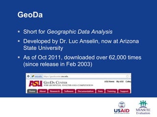 Exploratory Spatial Analysis using GeoDa | PDF