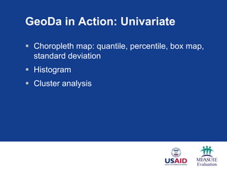 Exploratory Spatial Analysis using GeoDa | PDF