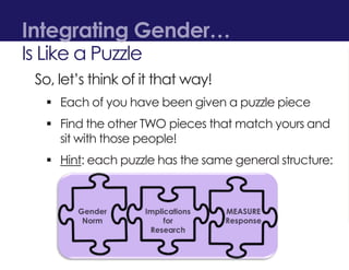 Going All the Way: Gender Integration Beyond Sex Disaggregation | PPT