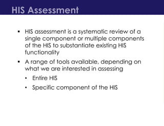 Health Information System Measurement: Assessing, Monitoring, and ...