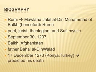Mevlana / Mawlana presentati̇on | PPT