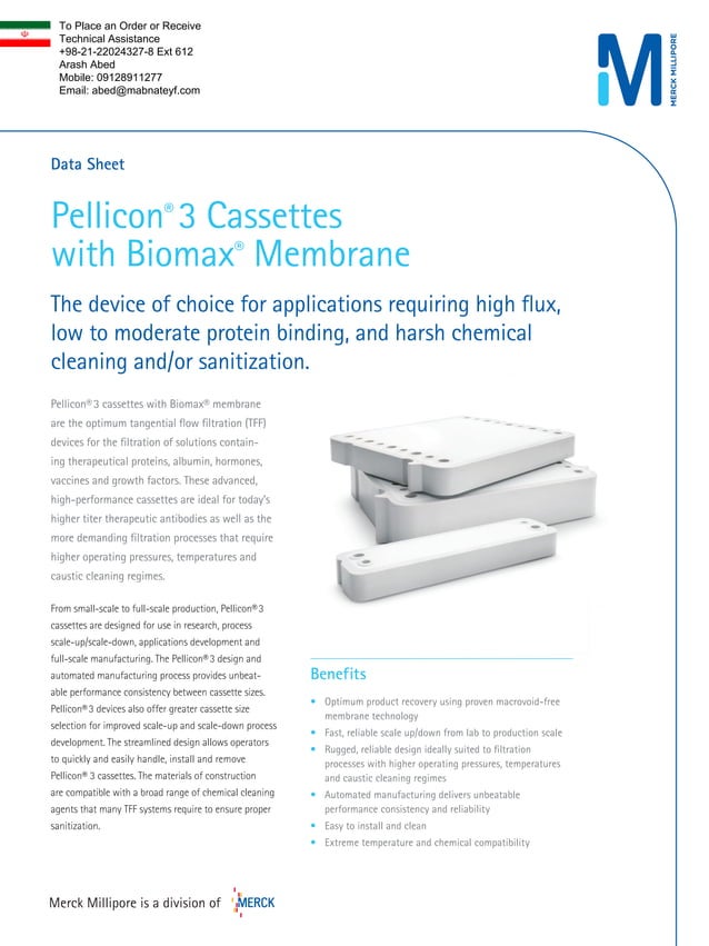 Pellicon 3 biomax membrane | PDF