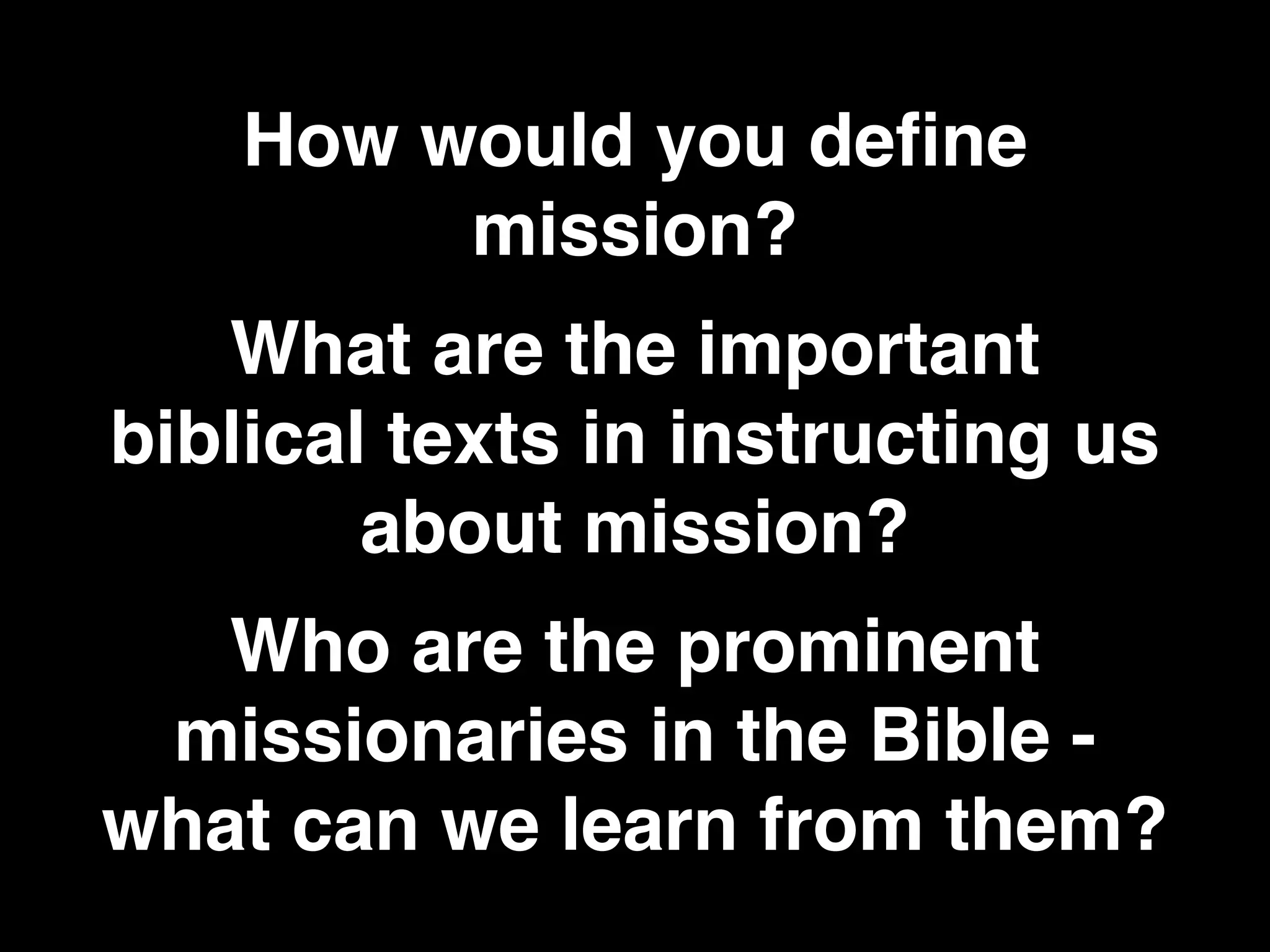Mission & Evangelism Session 1: introduction | PDF