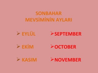 Mevsimler ve Aylar 3 | PPT