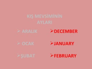 Mevsimler ve Aylar 3 | PPT