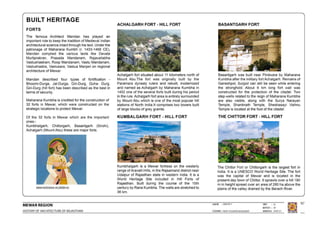 HISTORY OF ARCHITECTURE OF RAJASTHAN - MEWAR | PDF