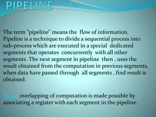Arithmetic and RISC pipeline | PPTX | Computing | Technology & Computing