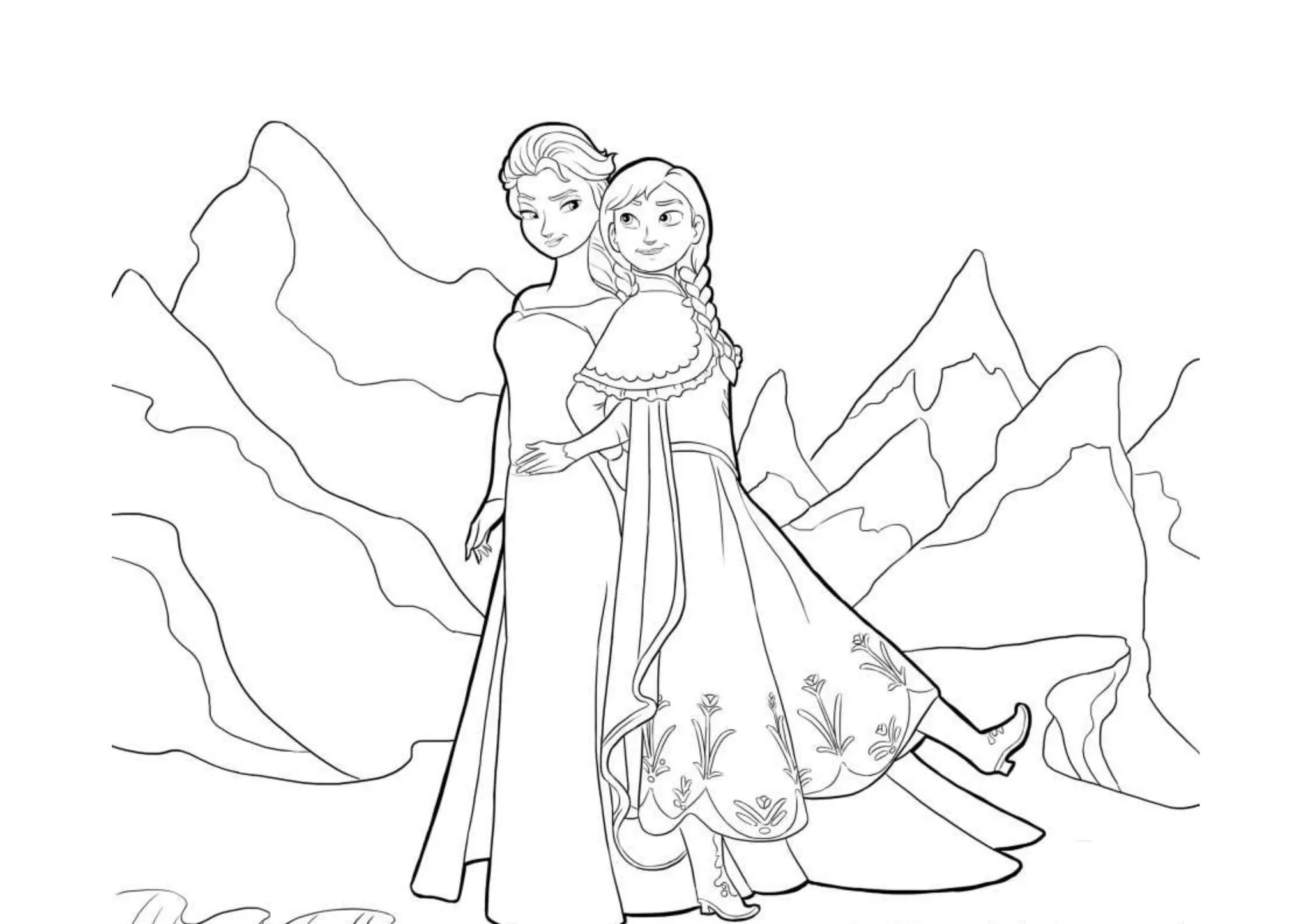 frozen coloring | DOCX