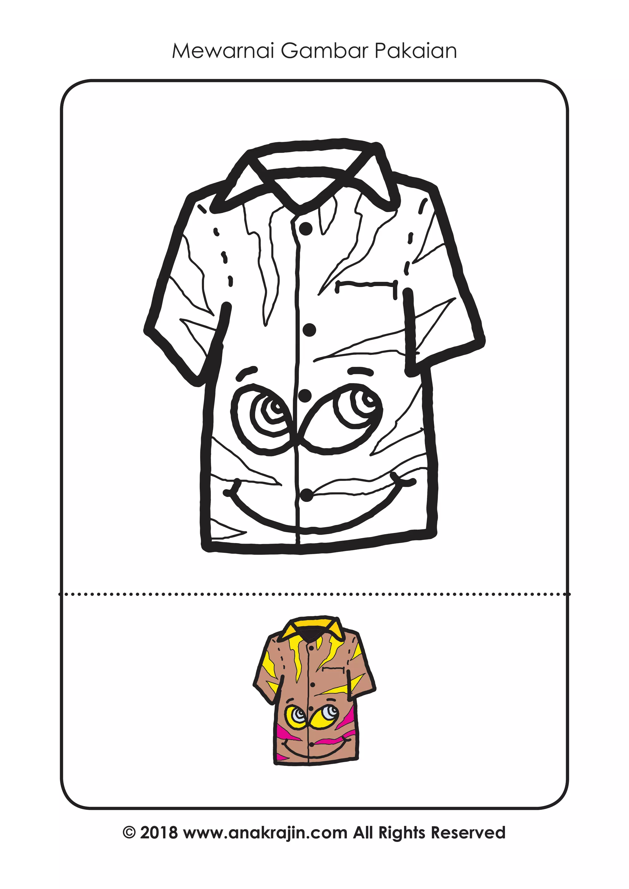 Mewarnai gambar-pakaian | PDF