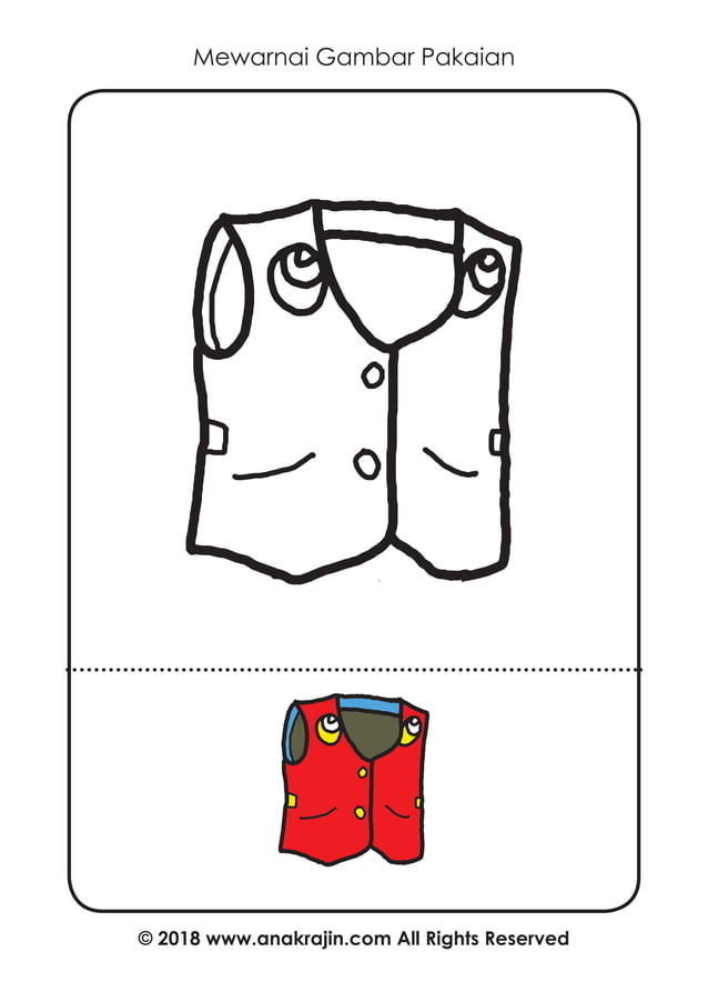 Mewarnai gambar-pakaian | PDF