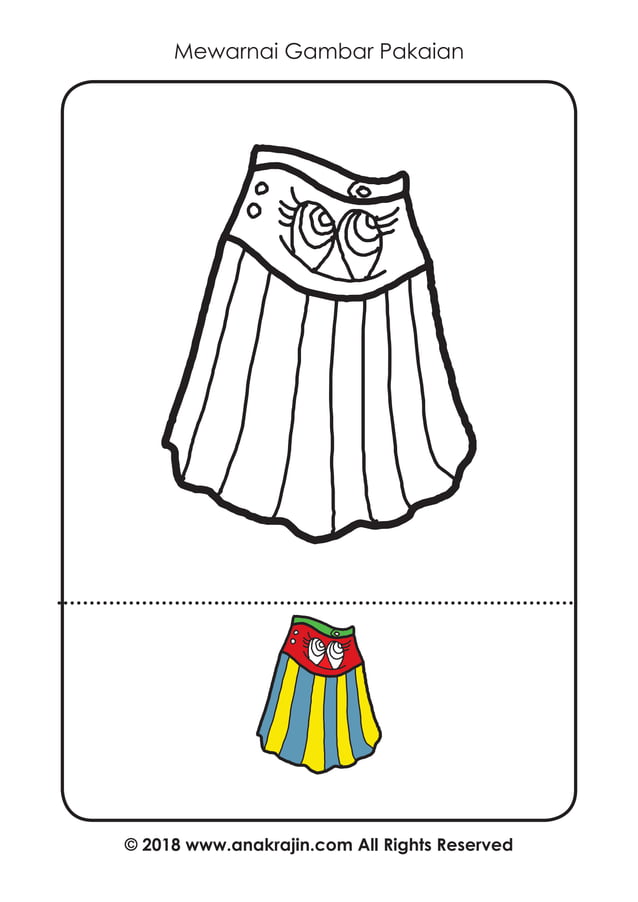 Mewarnai gambar-pakaian | PDF