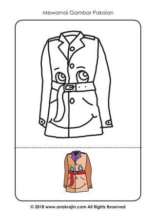 Mewarnai gambar-pakaian | PDF