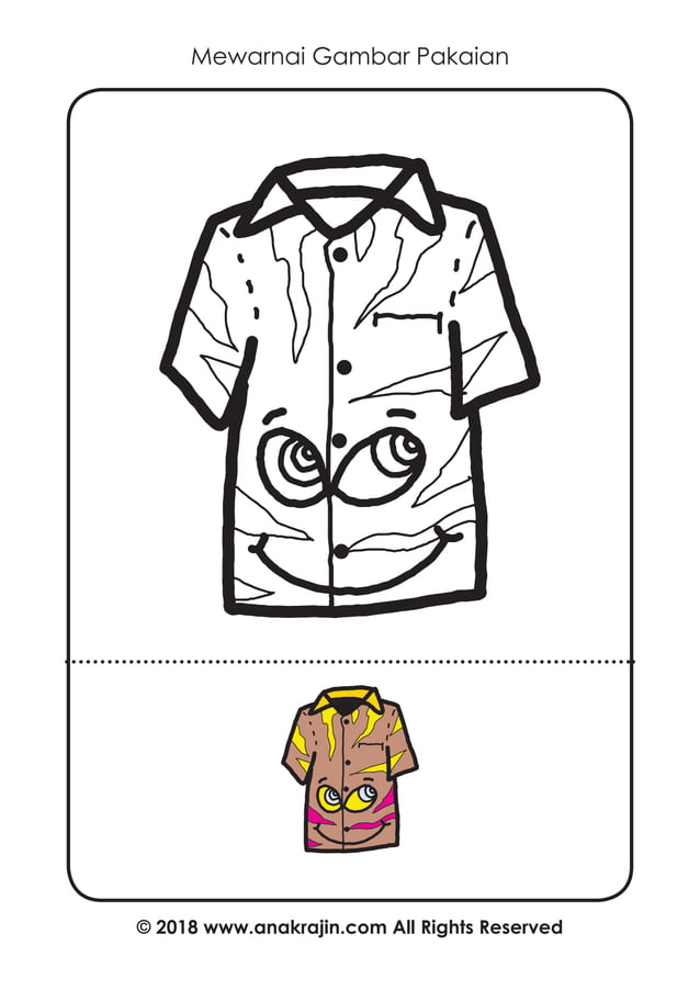 Mewarnai gambar-pakaian | PDF
