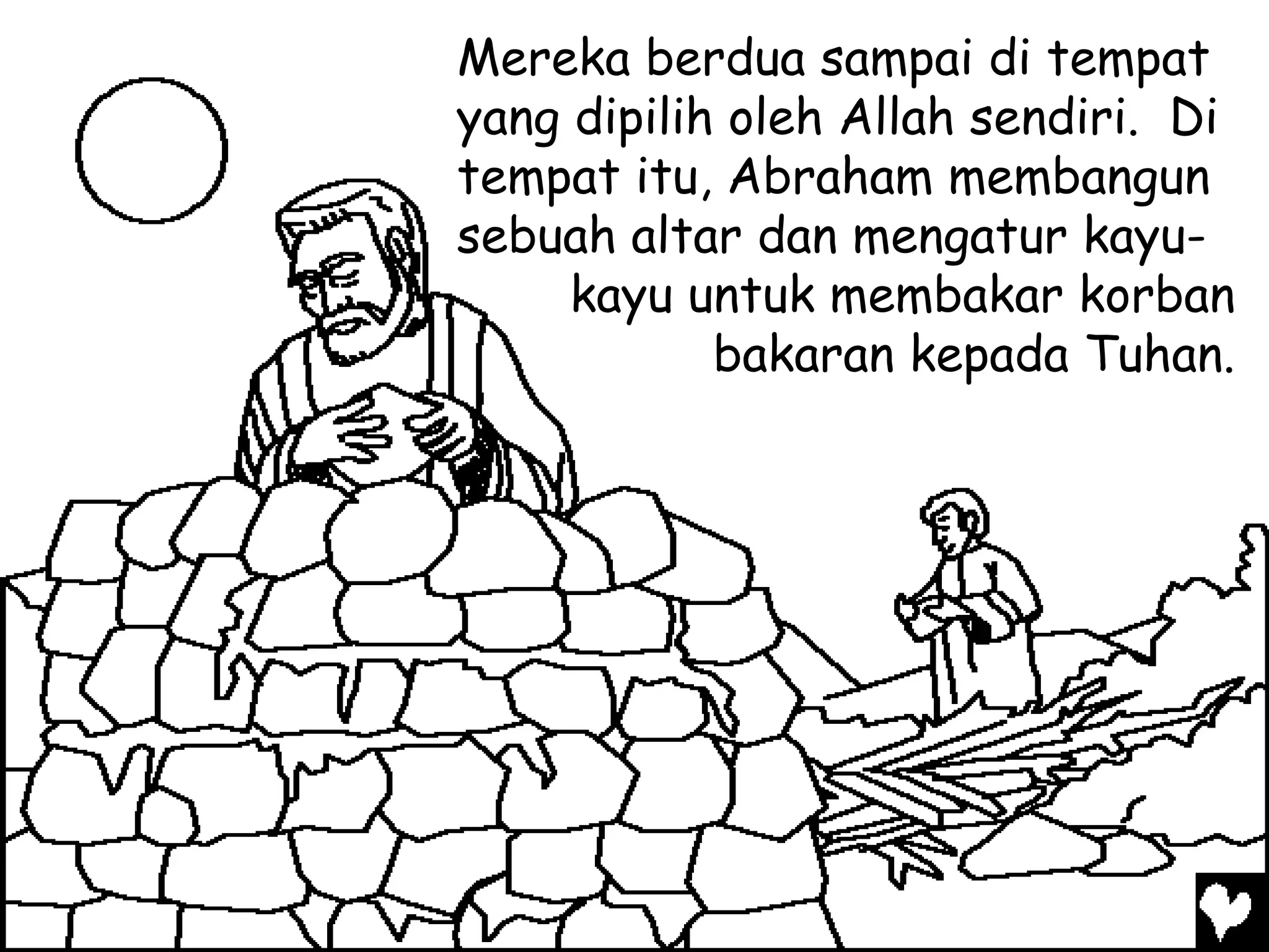 Mewarnai Cerita Rohani Bergambar - Allah Menguji Kasih Abraham | PDF