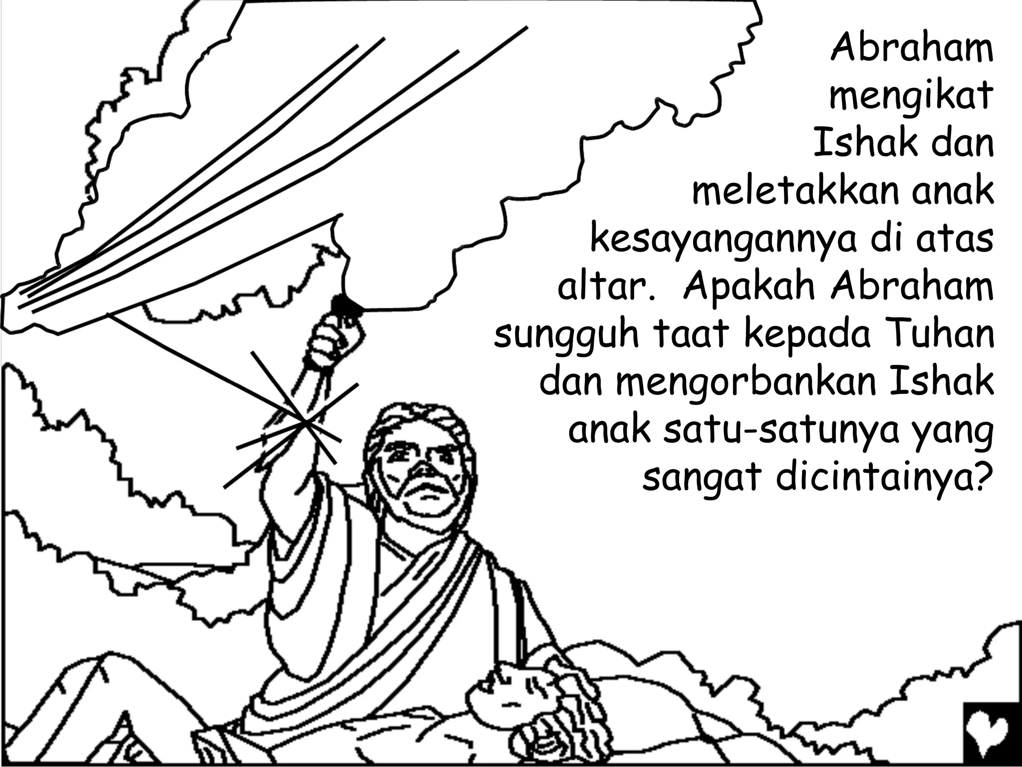 Mewarnai Cerita Rohani Bergambar - Allah Menguji Kasih Abraham | PDF