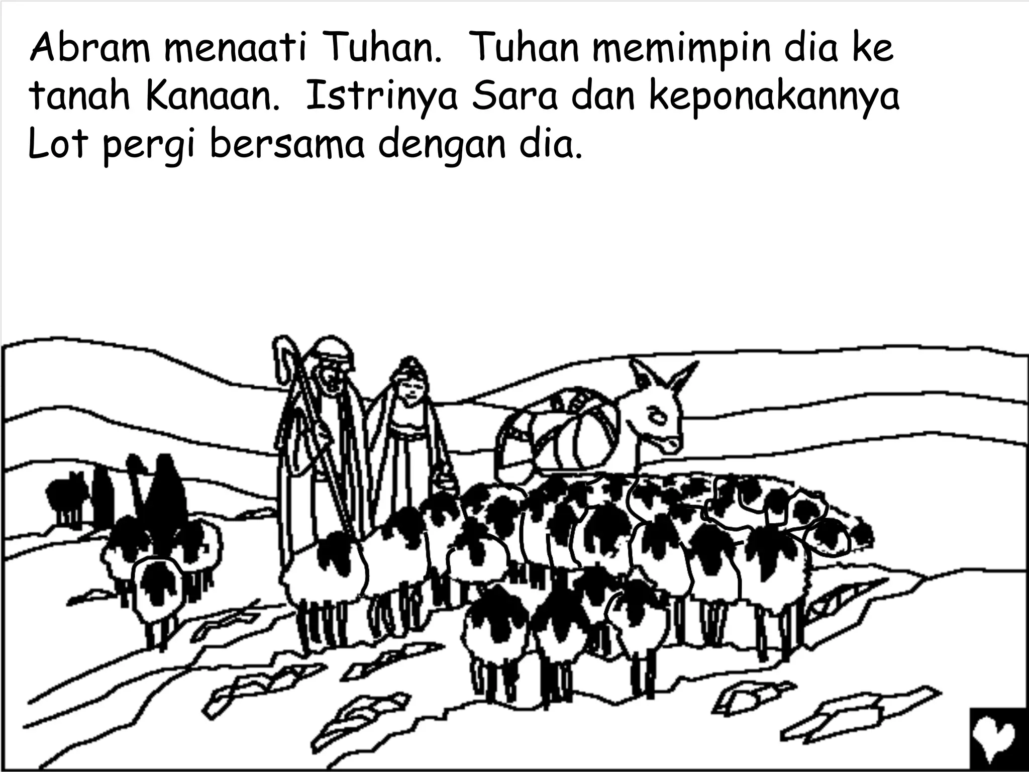 Mewarnai Cerita Rohani Bergambar - Janji Tuhan untuk Abraham | PDF