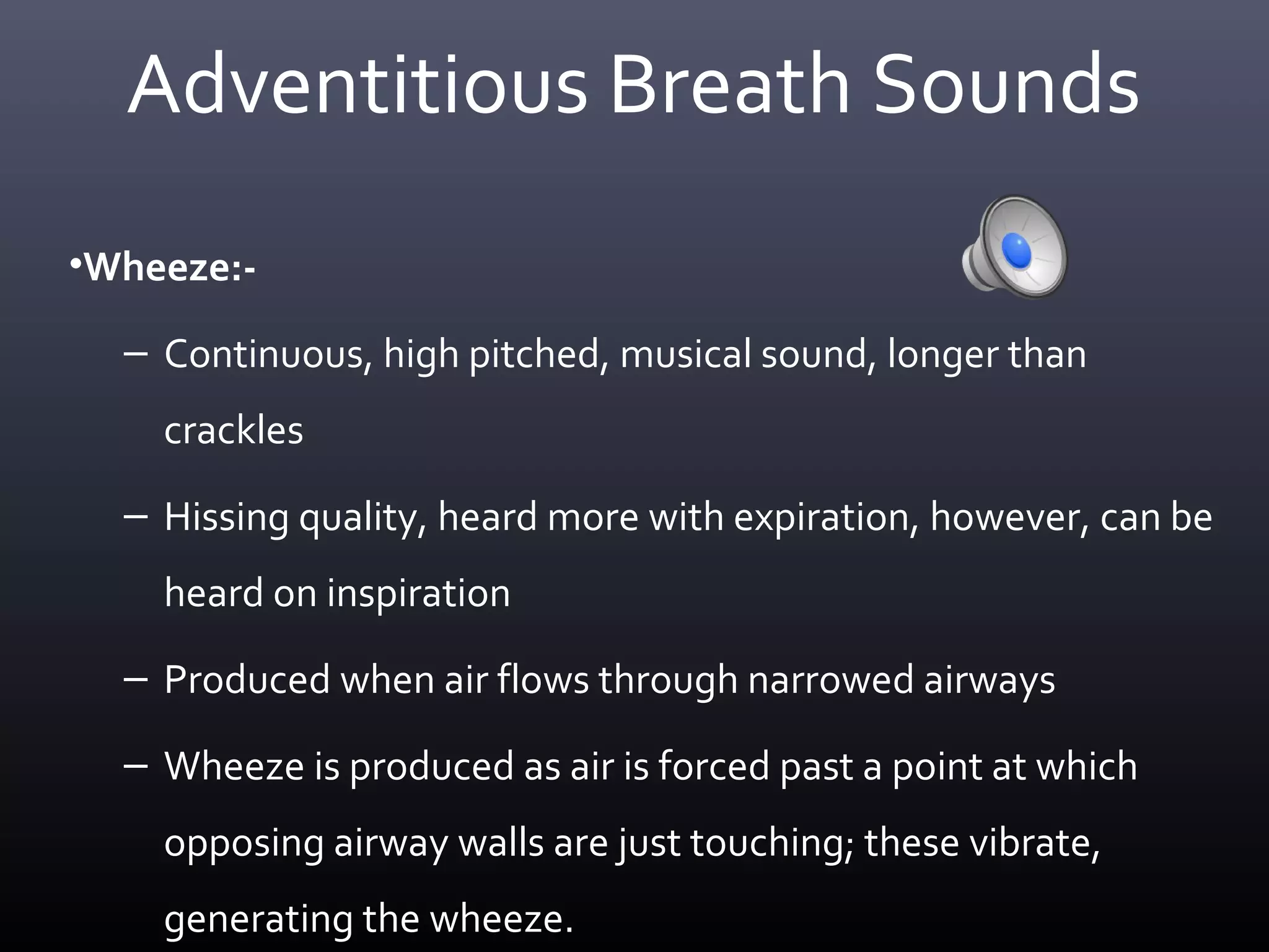 Approach to Lung sounds | PPT